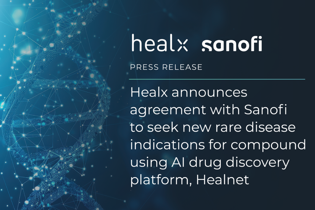 Healx announces agreement with Sanofi to seek new rare disease ...
